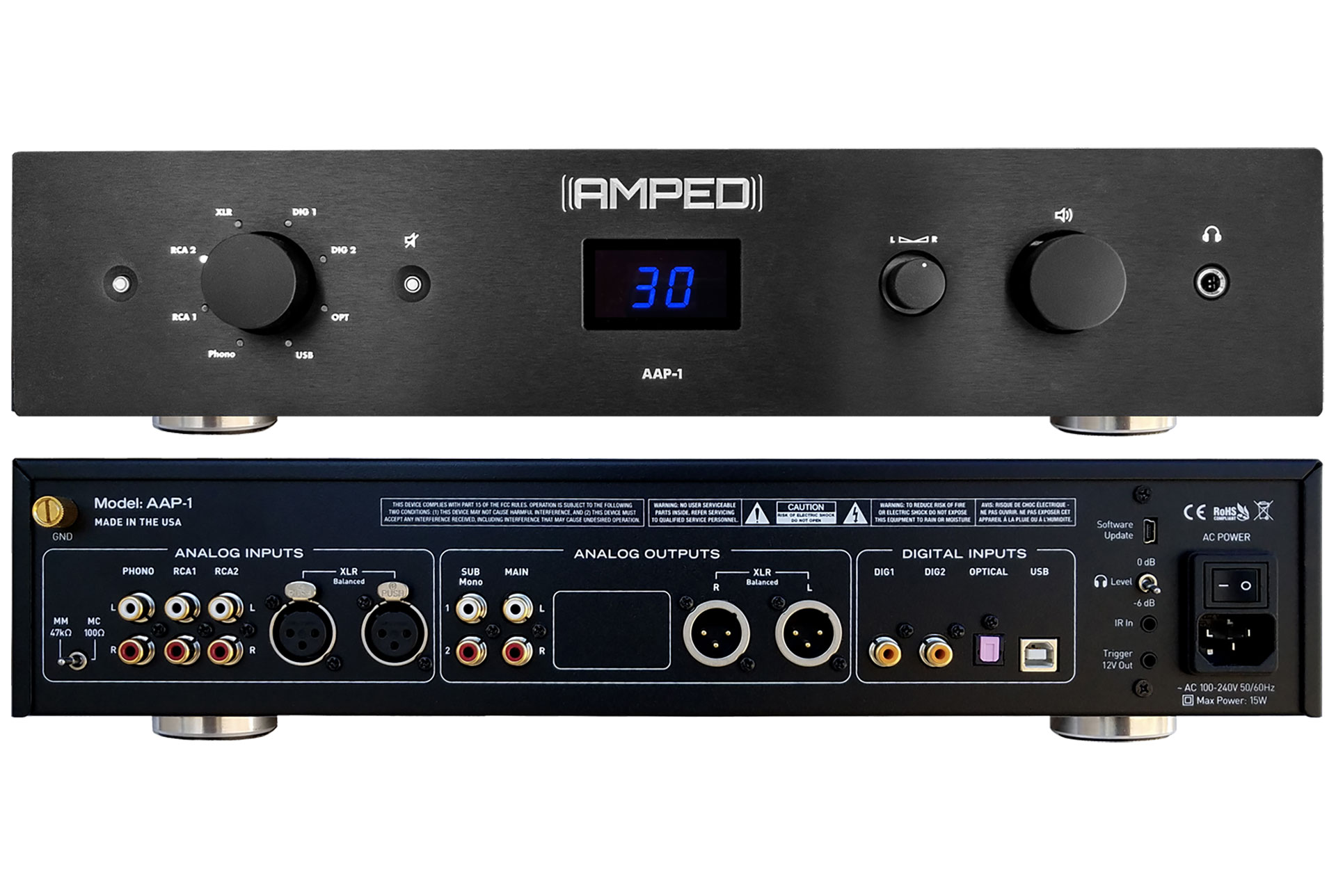 AMPED AMERICA AAP-1 Audiophile Stereo Preamp Reviewed